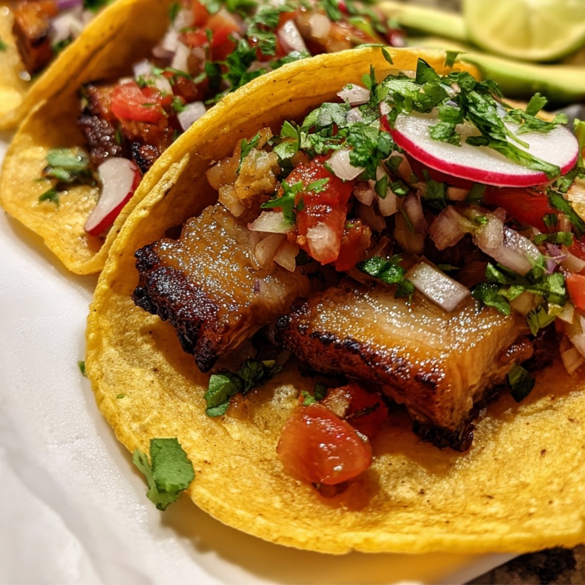Pork Belly Chicharron Tacos Crispy Easy Family Recipe